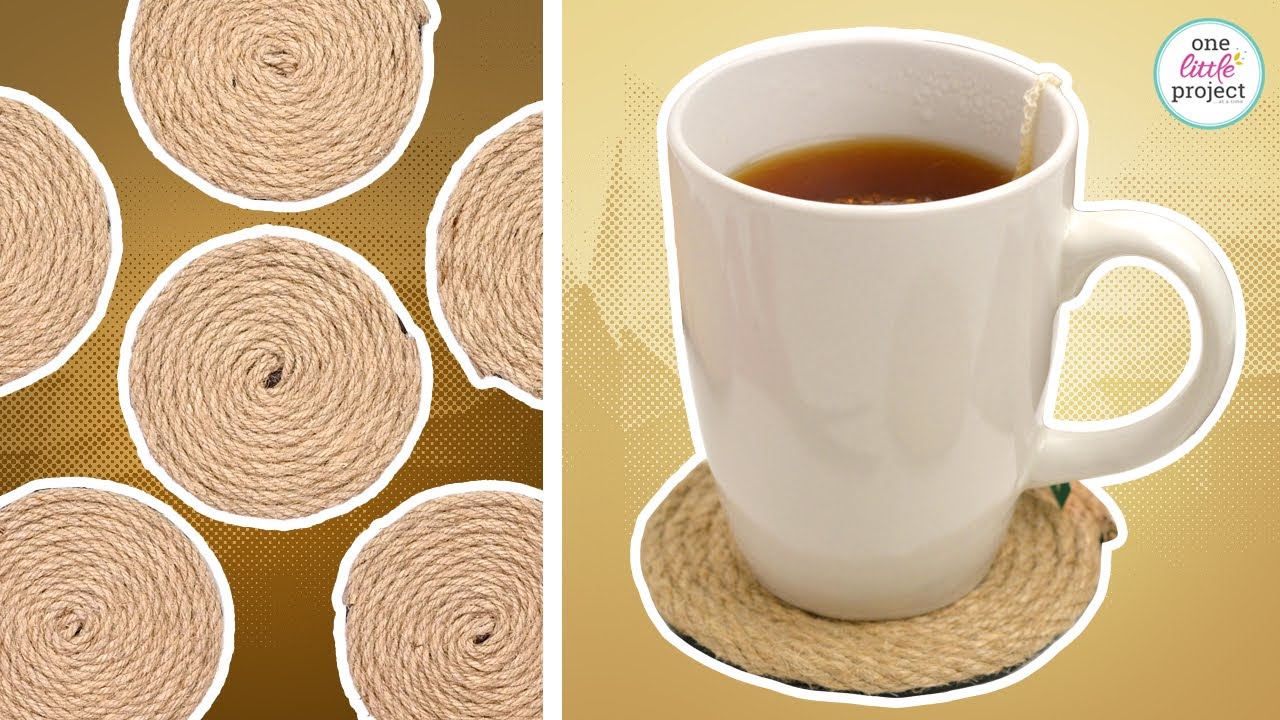 Jute Coasters | How to Make Easy Twine Coasters - YouTube