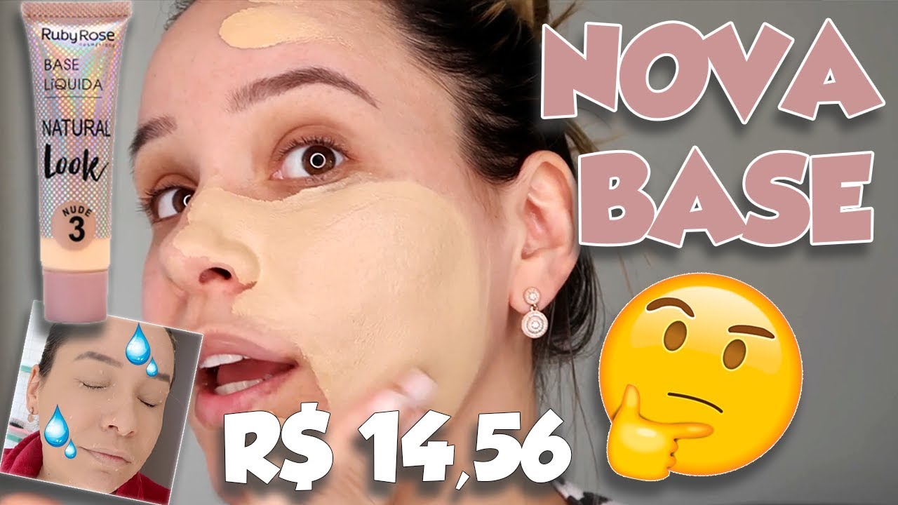 TESTEI A NOVA BASE RUBY ROSE - NATURAL LOOK | Vício Feminino - YouTube