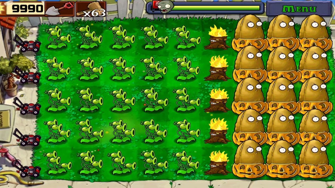 Plants vs Zombies • SURVIVAL DAY WALKTHROUGH • One of The Best Line ...
