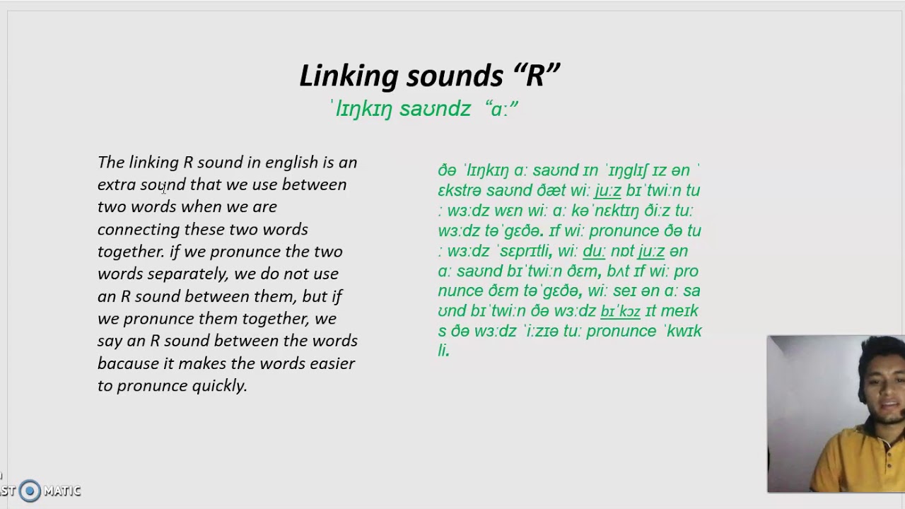 linking sounds R - YouTube