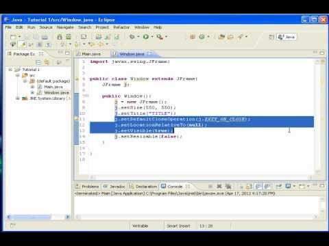 Java Game Tutorial 1 - JFrame - YouTube