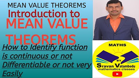Mean value Theorems (English) - YouTube