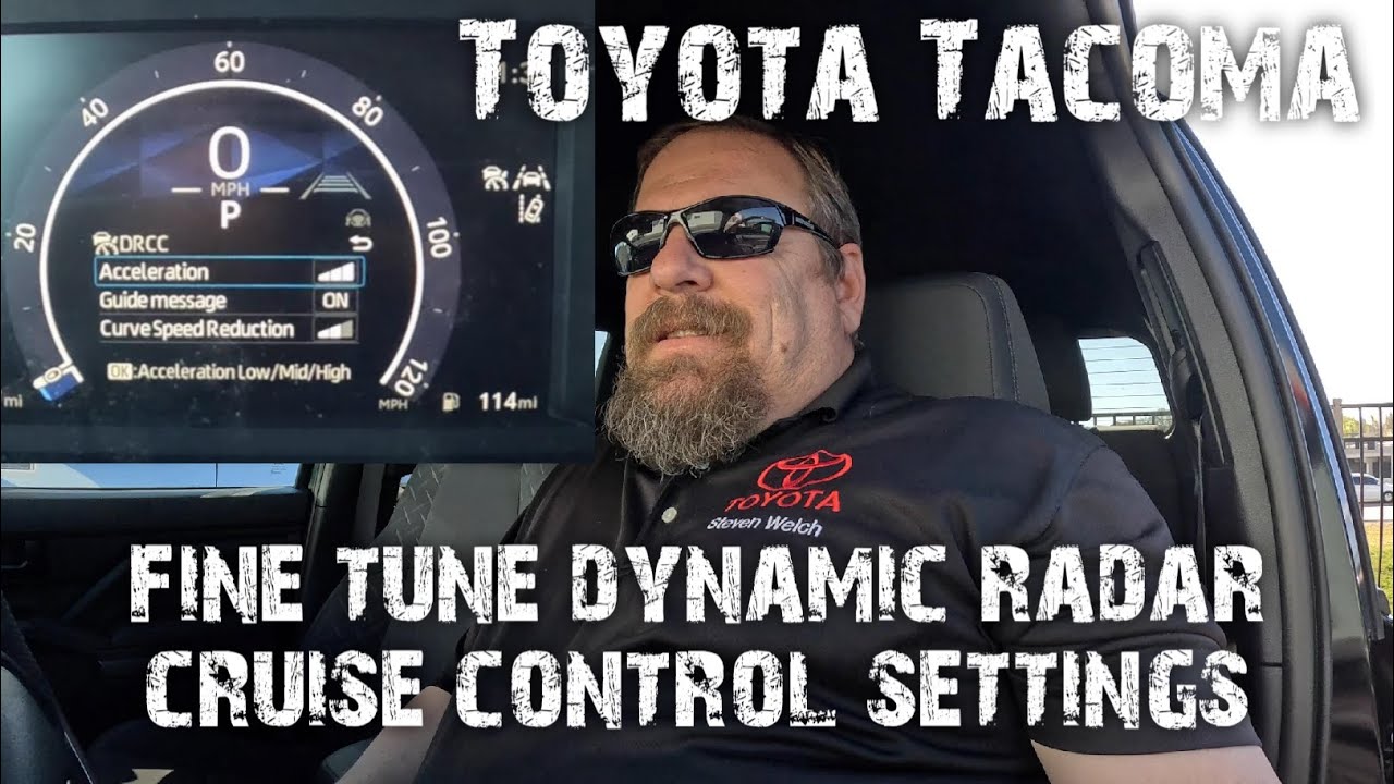 Toyota Tacoma customize your dynamic radar cruise control - YouTube