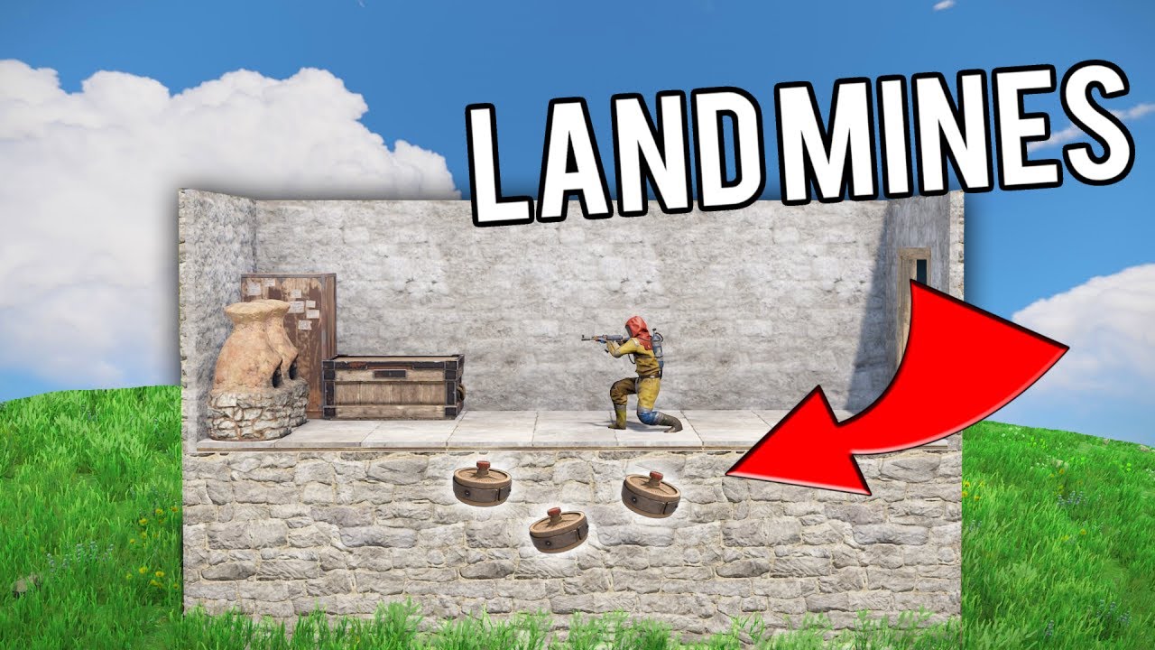 The Invisible Land Mine Trap Base in Rust - YouTube