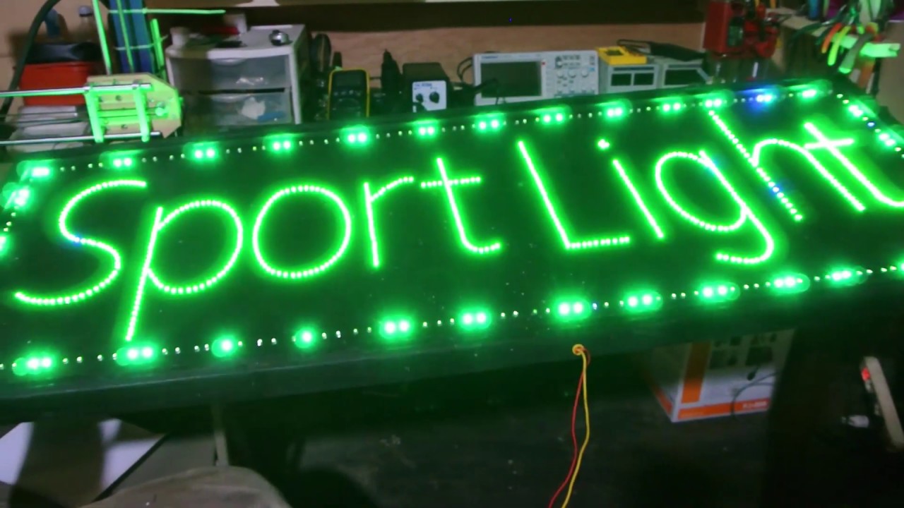HomeMade LED Sign - YouTube