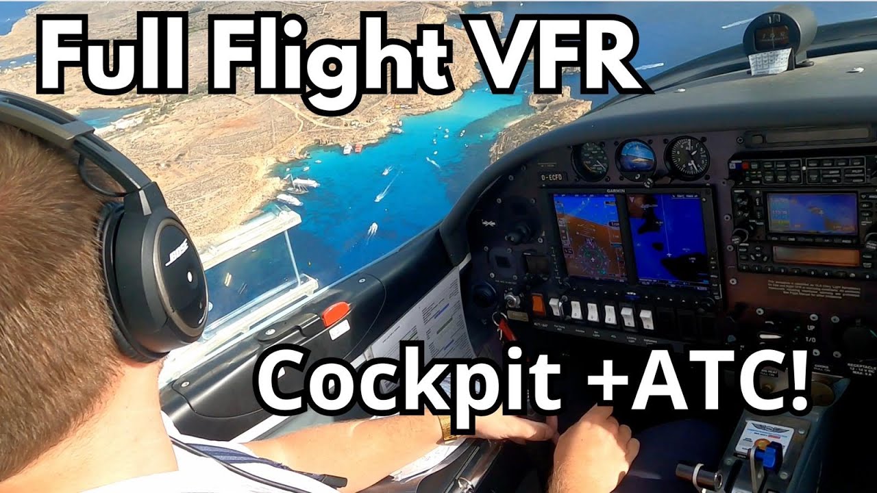 Full VFR Flight with ATC Audio | GoPro Cockpit Footage Malta - YouTube