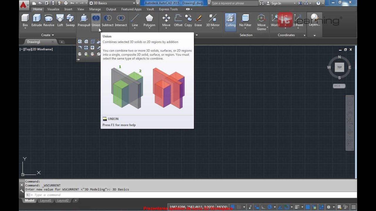 AutoCAD 2015 II - 3D - Prezentarea spatiilor de lucru 3D Workspace ...