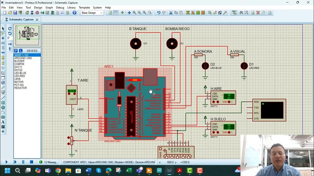 Fase 3 Instrumentación Virtual Arduino Proteus LabView - YouTube