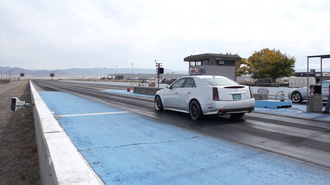 10 Second CTS-V @ ABQ Dragway - 10.86 @ 130 - YouTube