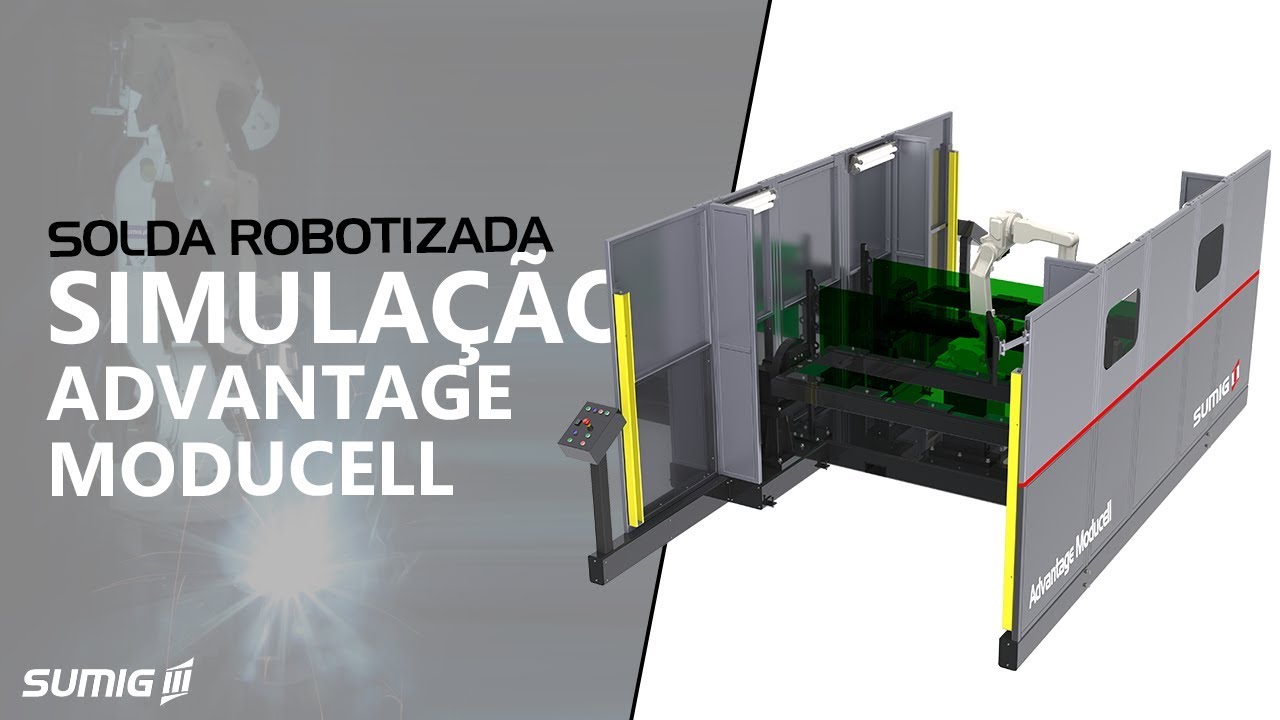 Célula de Soldagem Robotizada Sumig Advantage Moducell - Simulação de ...
