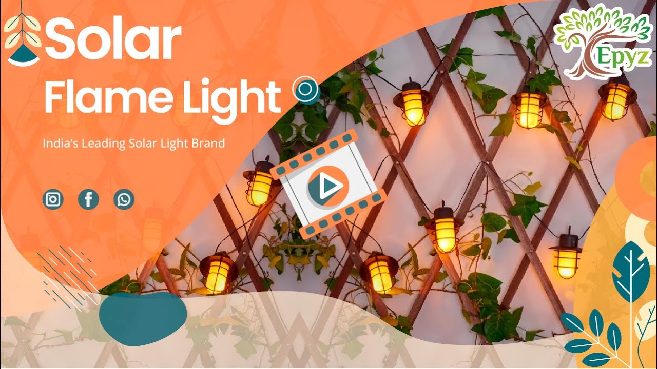 Epyz Solar Hanging Flame String Light - YouTube