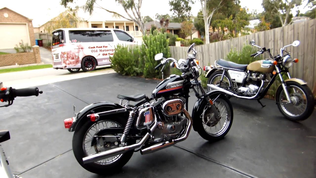 Harley Davidson Iron Head Sportster. 1973 Iron head Sporty - YouTube