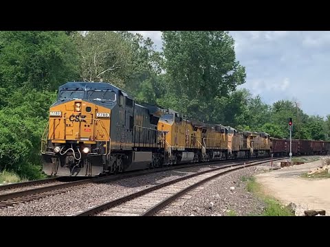 CSX 7780 Leads a Speedy Ballast Train through Arnold, MO! 5/14/23 - YouTube