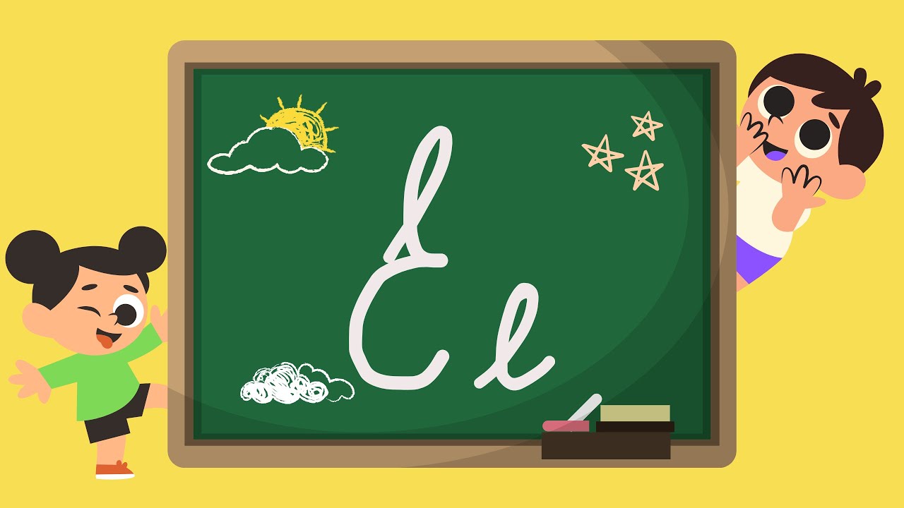 E rašytinė raidė - rašytinė abėcėlė vaikams - YouTube