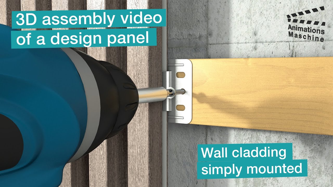 3D installation video of design panels as wall cladding - YouTube