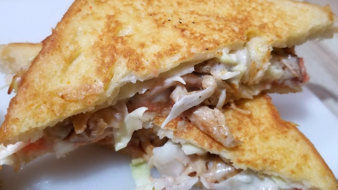 Chicken cheese sandwich | chicken sandwich | sandwich | easy and quick ...