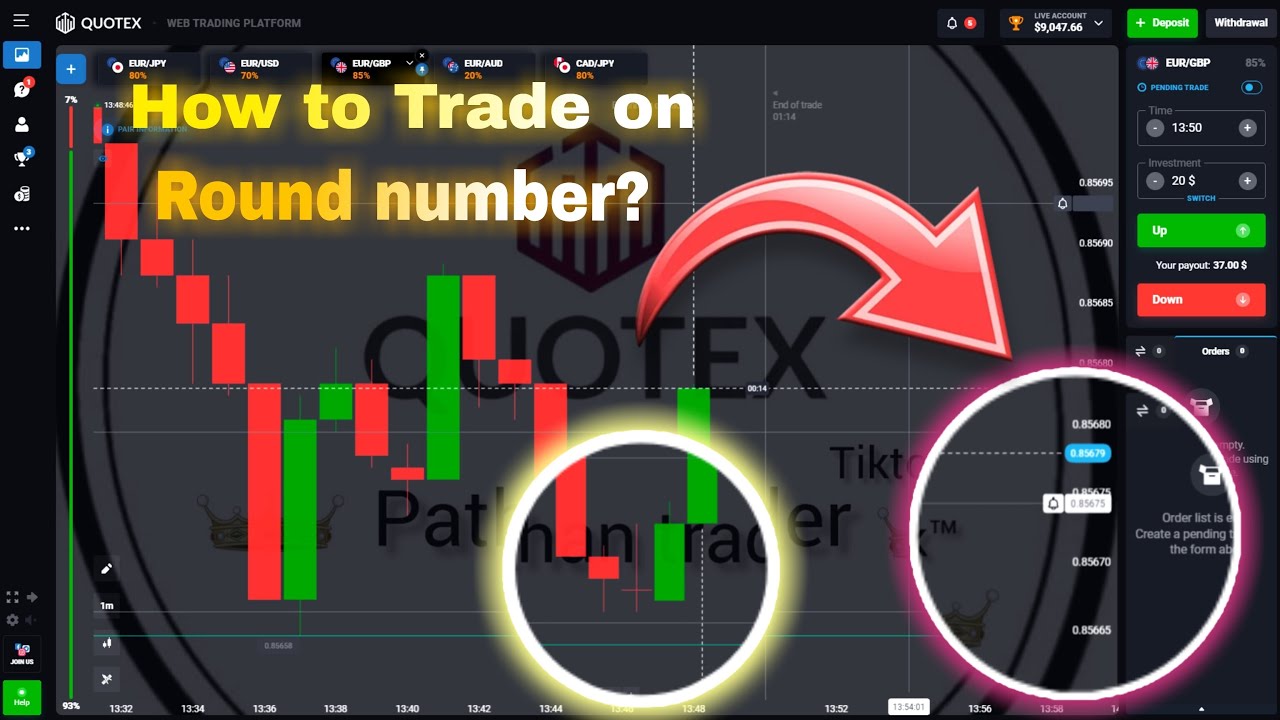 How to trade on Round number? I Quotex Strategy |Price action |Pathan trader |Urdu |Hindi - YouTube