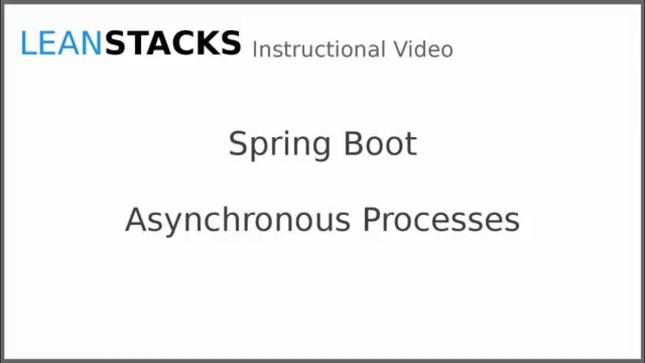 Creating Asynchronous Processes with Spring Boot - YouTube