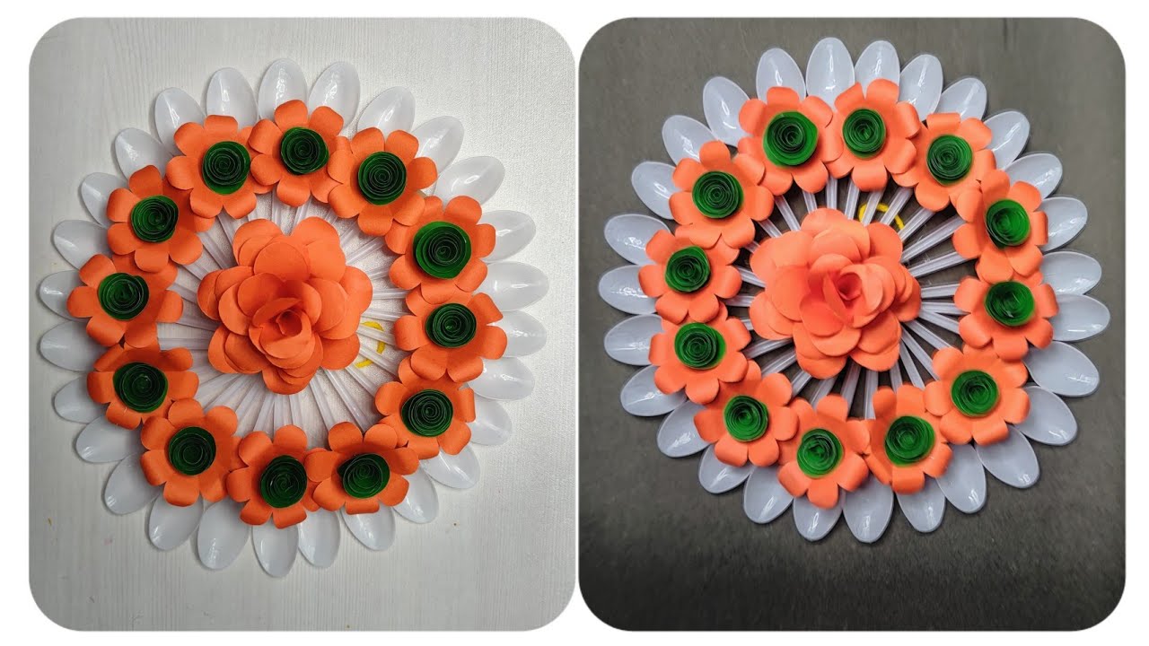 DIY Wall Hanging Ideas Using Plastic spoon/Amazing Wall Decor/Best out ...
