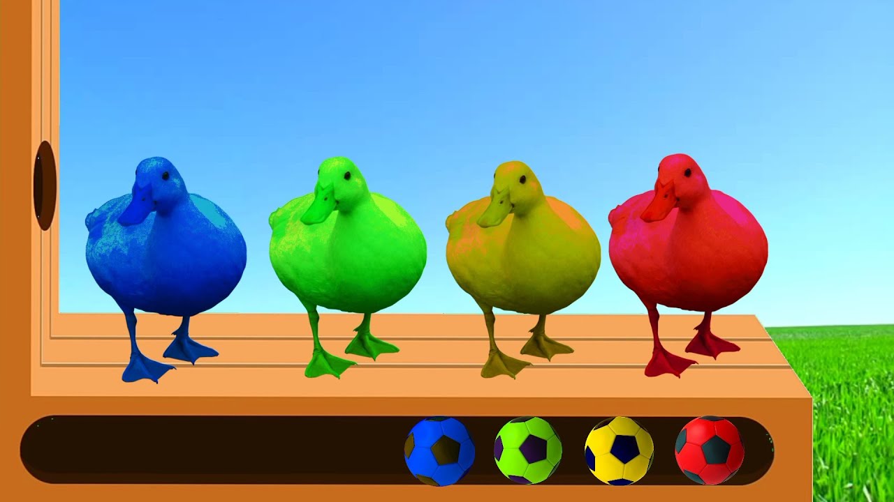 Kids Cartoons Learning Colors for Toddlers Duck Cartoon Colors Review ...
