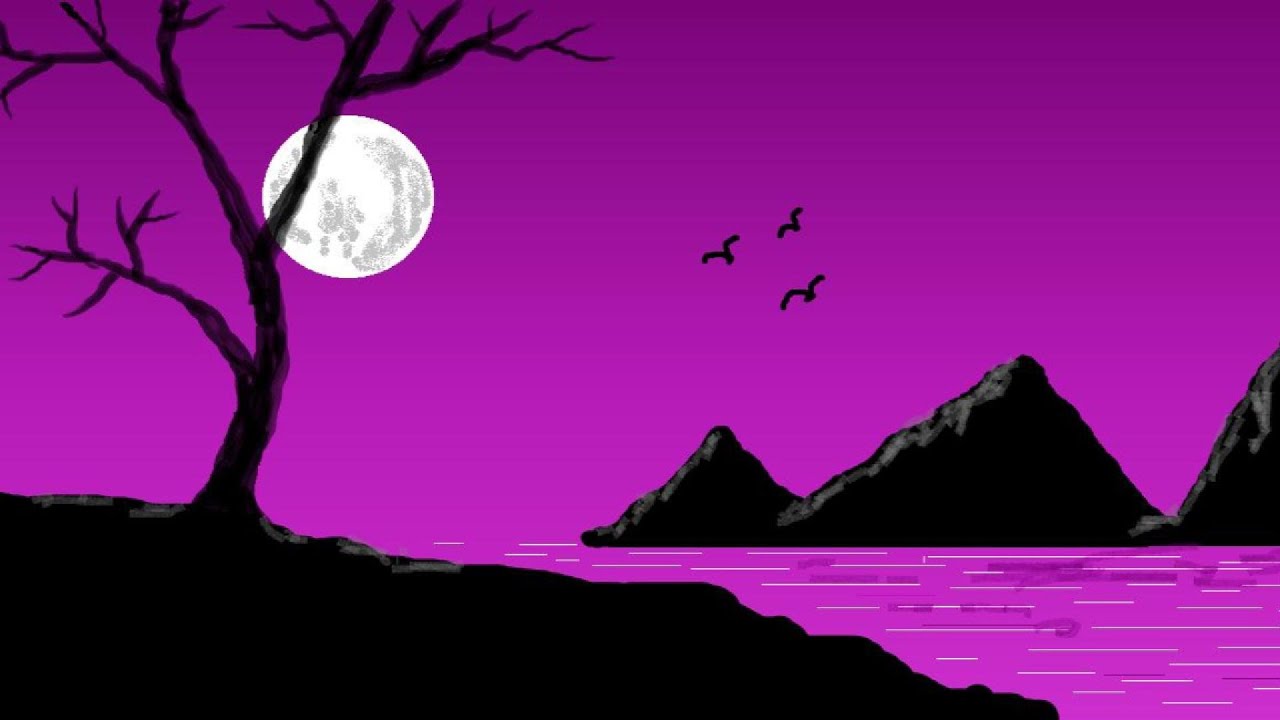 How to draw in computer| Scenery drawing | ms paint tutorial ...