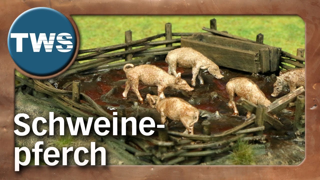 Tutorial: Schweinepferch / pig corral (Tabletop-Gelände, TWS) - YouTube