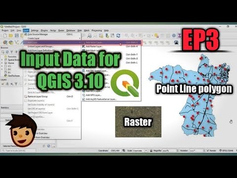 How to input data Vector (point line polygon) and Raster (การนำเข้า ...
