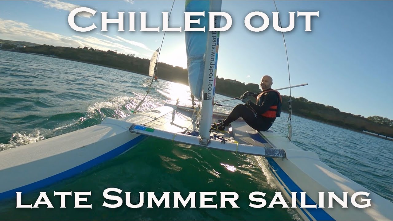 Chilled out late summer sailing, Sandown Bay, Isle of Wight, UK - YouTube