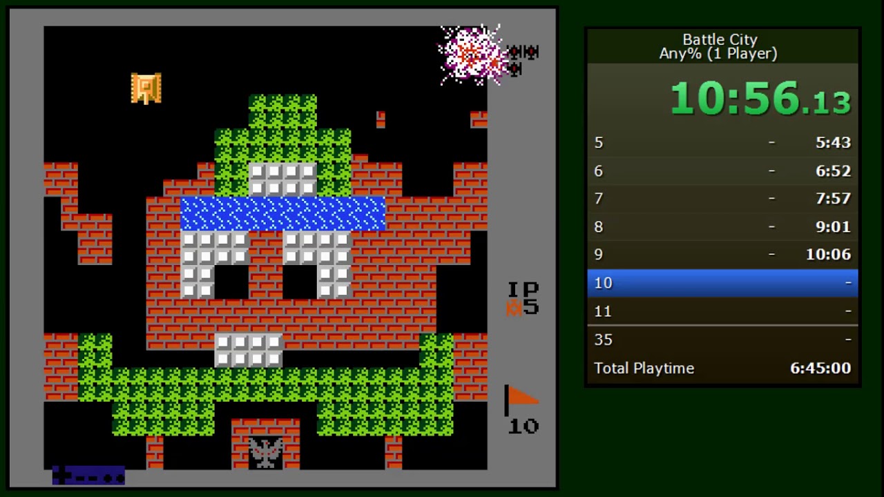 Battle City (NES) Any% (1 Player) in 37:51 - YouTube
