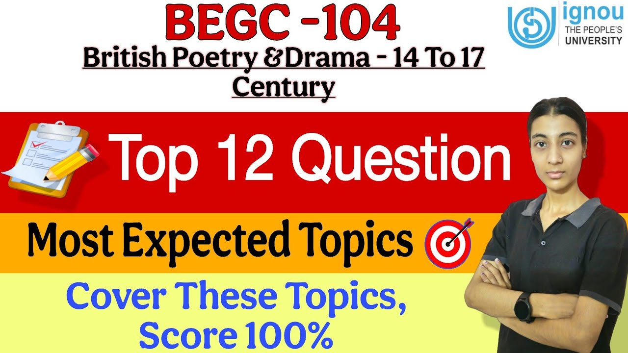 BEGC 104 | Most Expected Topics for Exam 2025 | IGNOU English Honours|Ignou classes by Nisha ...