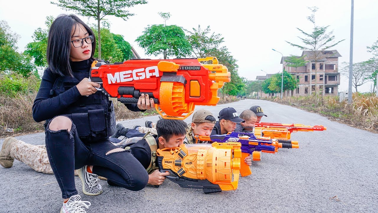 Nerf War: S.W.A.T & Special MEGA Nerf Guns Fight Shooter Group ...