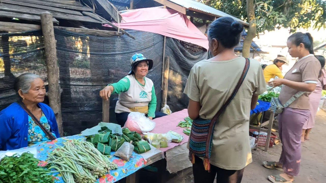 ตลาดอะไรคือเล็กจัง วิถีชีวิตชนบท ตลาดลาว ตลาดตะลี่ Youtube