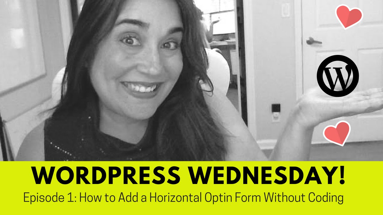 How To Add a Horizontal Optin Form Under the Header Wordpress | Wordpress Wednesday Episode 1 ...