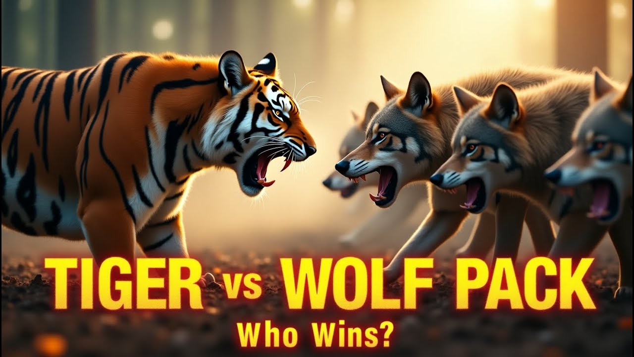Tiger vs Wolf Pack – Ultimate Battle of Strength and Strategy Who Would ...