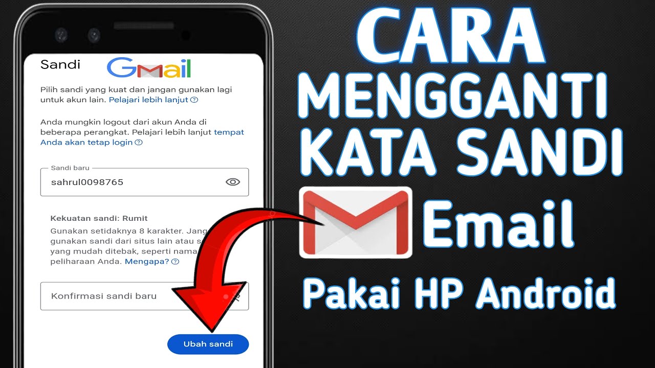 Cara mengganti sandi email - YouTube