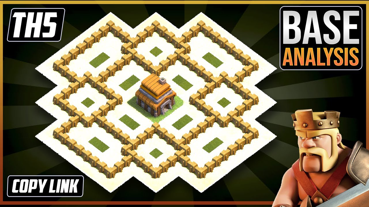 NEW BEST TH5 HYBRID/TROPHY Base 2025!! COC Town Hall 5 (TH5) Trophy ...