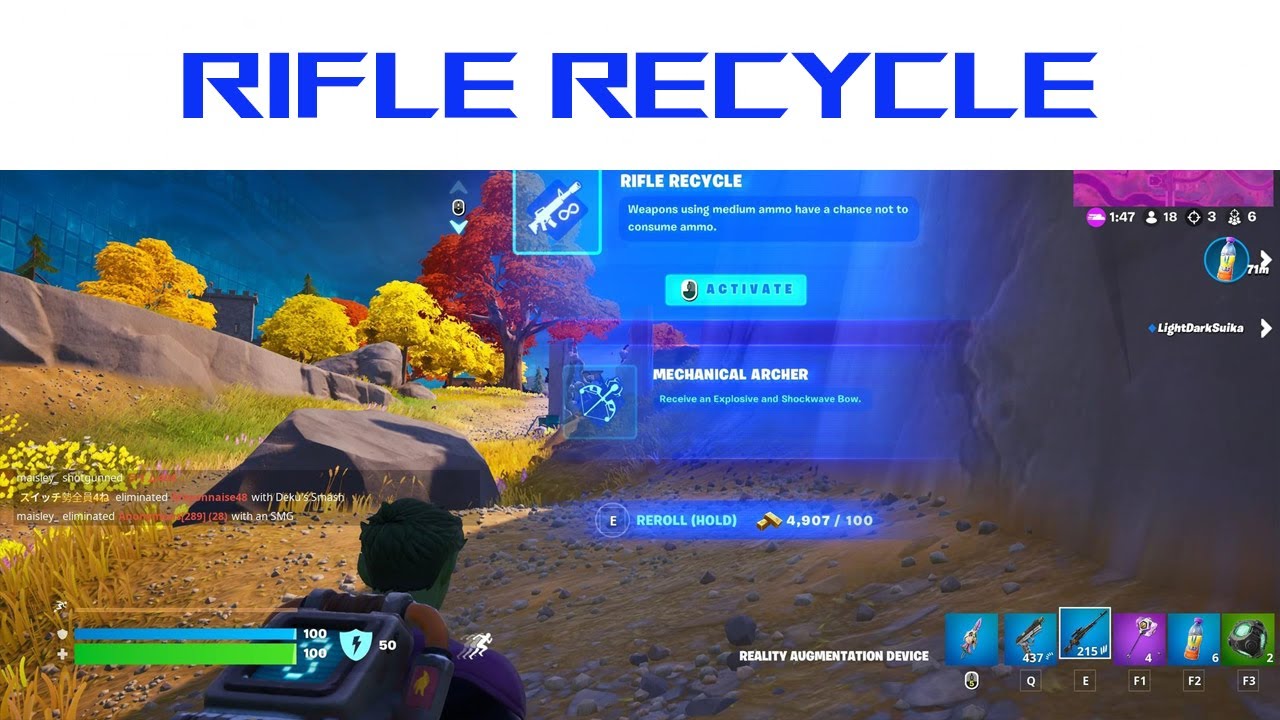 FortNitE (2K) RIFLE RECYCLE - YouTube