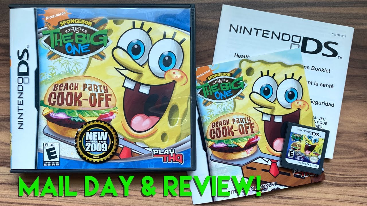 SpongeBob Beach Party Cook-Off (Nintendo DS, 2009) Mail Day Unboxing ...
