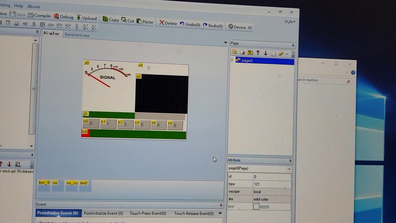Nextion LCD Application -Signal Meter V2 - YouTube