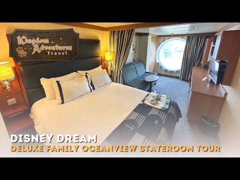 Disney Dream - Deluxe Family Oceanview Stateroom 8174 Tour - YouTube