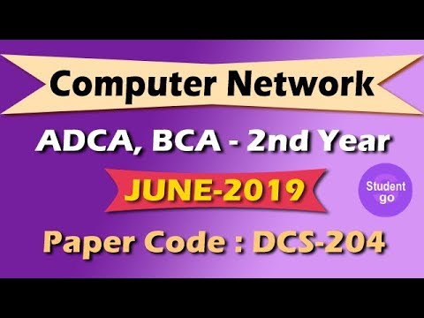 Computer Network Question Paper for ADCA, BCA 2nd Year | Student Go ...