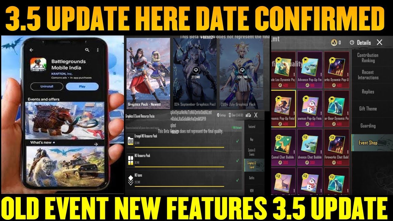 BGMI 3.5 UPDATE HERE 😍 3.5 Update Setting Change | Download 3.5 Update ...