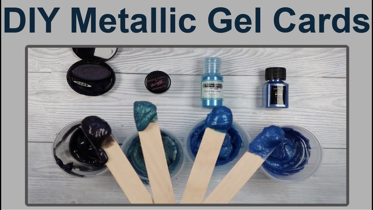Metallic interactive Gel Cards Tutorial - YouTube