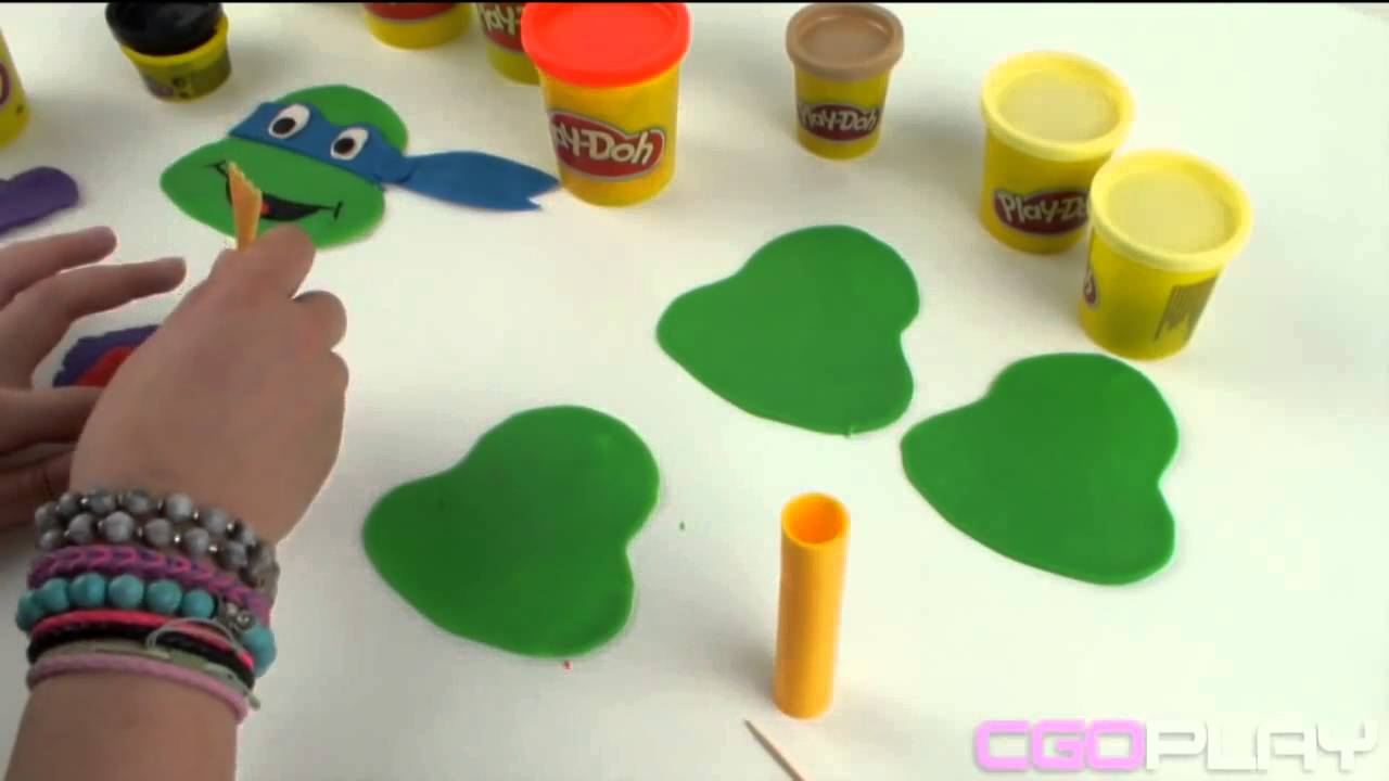 ♥ Play Doh Teenage Mutant Ninja Turtles TNMT (All Four Ninja Turtles ...