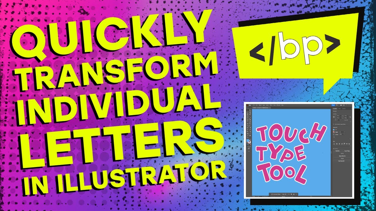 Quickly transform individual letters in Illustrator! - YouTube