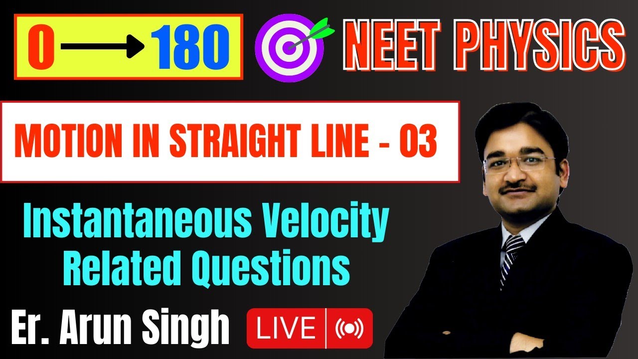 NEET PHYSICS | Motion in Straight Line- 03 | @arunsirphysics #neet2024 ...