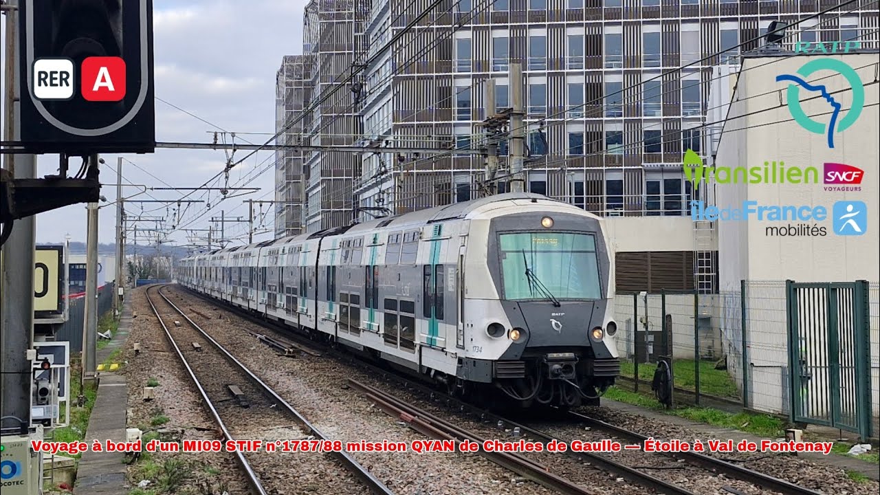 [RER A] Voyage à bord d'un MI09 STIF mission QYAN de Charles de Gaulle ...