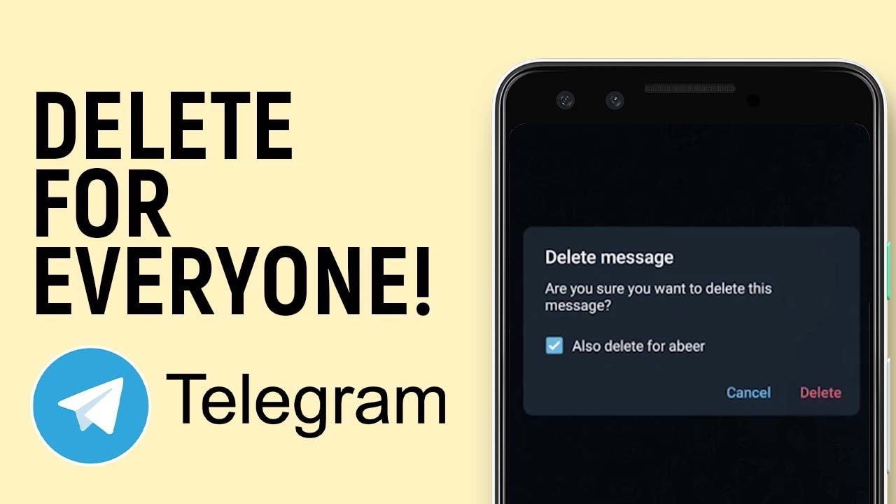 How to Delete a Message for everyone in Telegram - YouTube