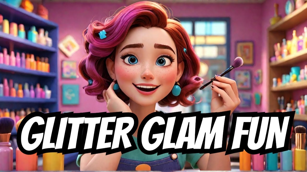 I Tried The Kids' Glitter Glam Makeup Game | fun for kids - YouTube