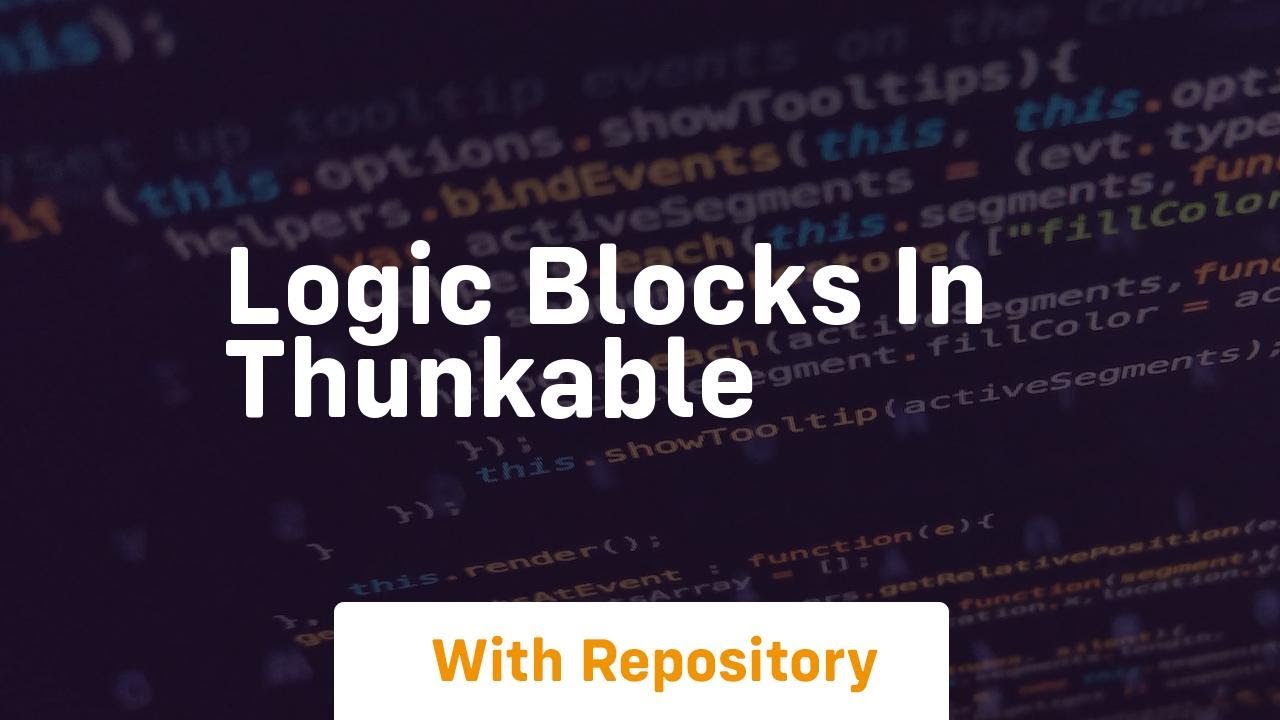 Logic blocks in thunkable - YouTube